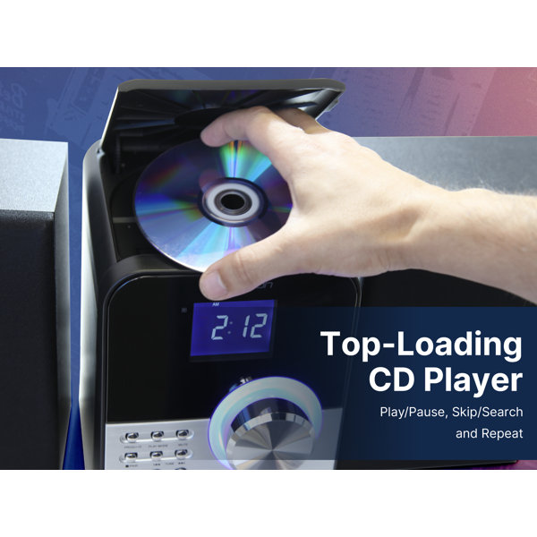 Emerson ES-4000 CD & MP3 Bluetooth FM Radio Microsystem, Black & Reviews | Wayfair